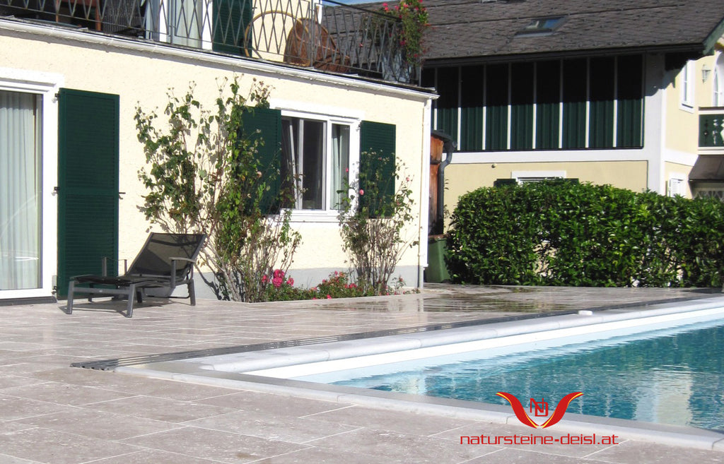 MARMOR WEISS POOL-BECKENRAND-STEIN – Natursteine Deisl GmbH