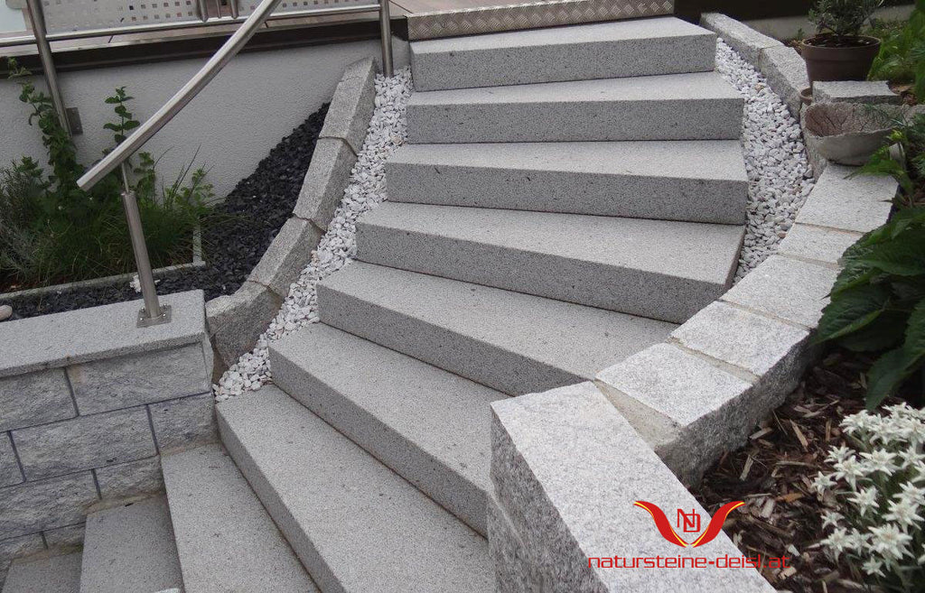 HARTBERGER GRANIT GRAU BLOCKSTUFE gesägt und sandgestrahlt - Granit au ...